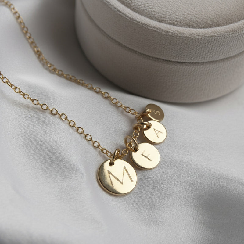 Gold Initial Family Necklace - Lulu + Belle ® Jewellery