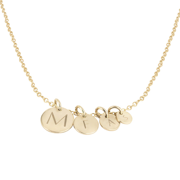 Gold Initial Family Necklace - Lulu + Belle ® Jewellery